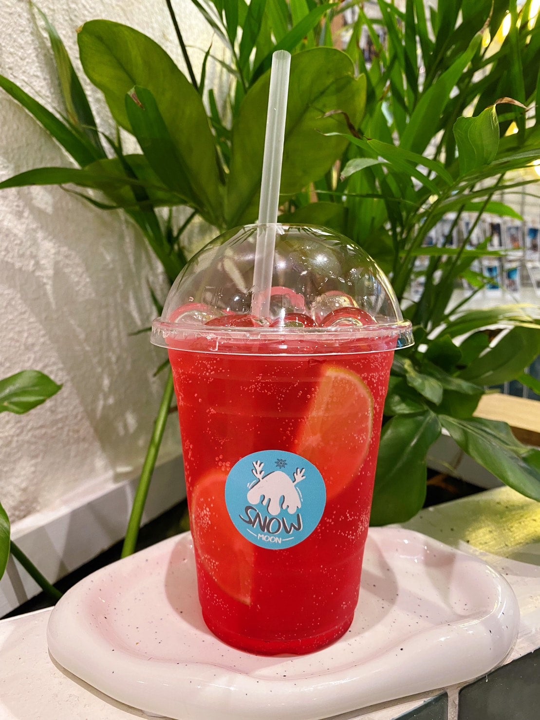 Lime Sala Syrup Soda (น้ำแดงมะนาวโซดา) | SNOW MOON